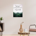 Save the trees oxygen with foggy forest picture poster | Zazzle