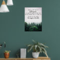 Save the trees oxygen with foggy forest picture poster | Zazzle