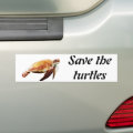 Save the turtles bumper sticker | Zazzle