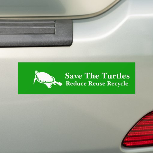 Save The Turtles Bumper sticker | Zazzle
