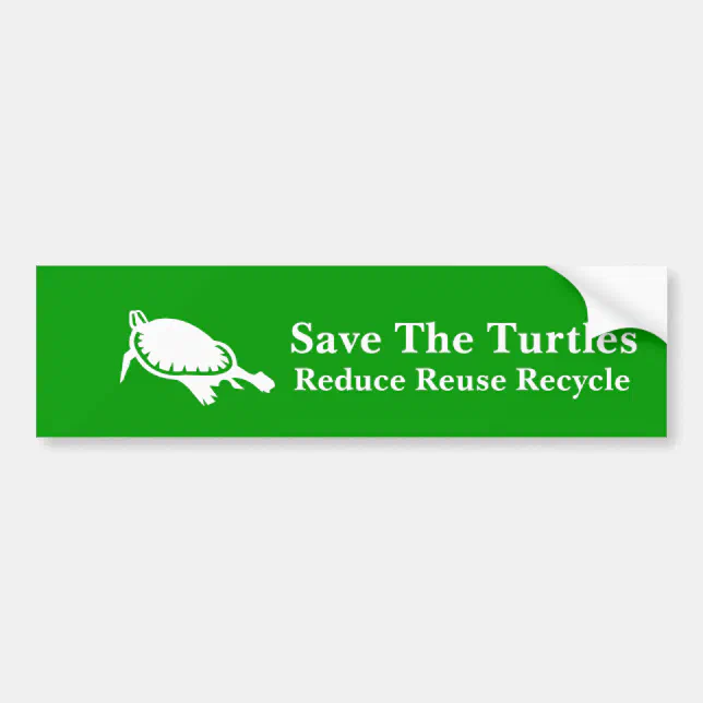 Save The Turtles Bumper sticker | Zazzle