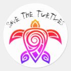 Save the Turtles Classic Round Sticker | Zazzle.com