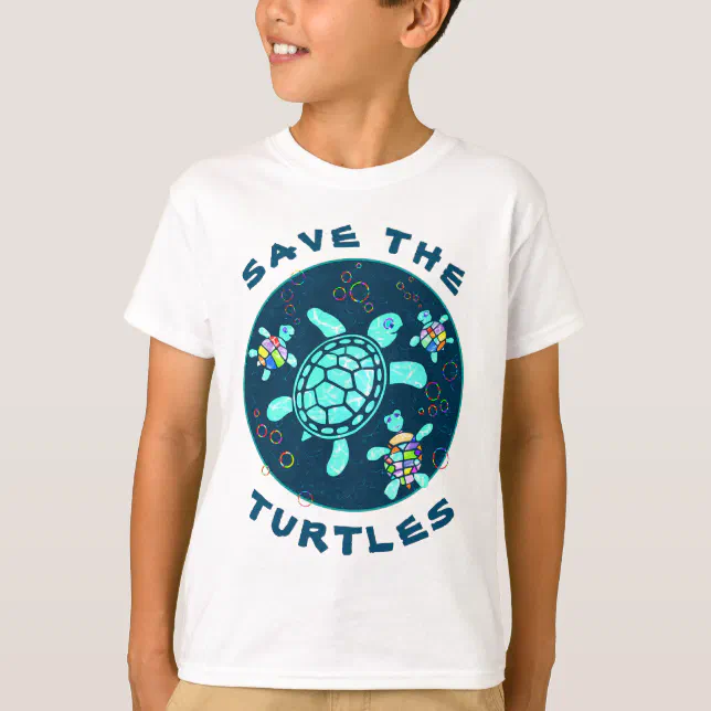 Save the Turtles Kid's T-Shirt | Zazzle