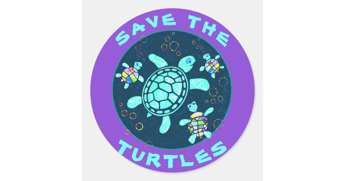 Save the Turtles Stickers | Zazzle