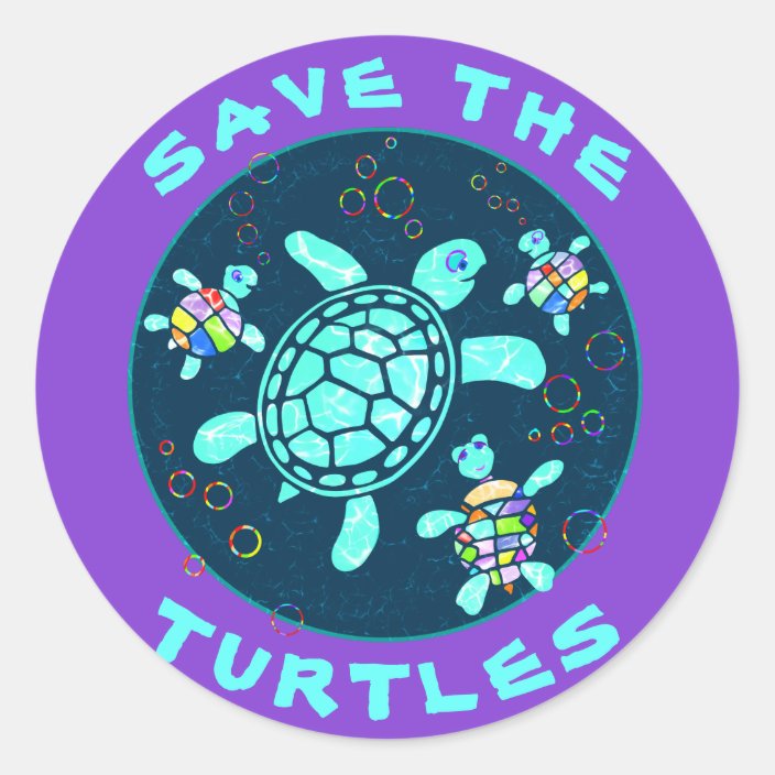Save the Turtles Stickers | Zazzle.com