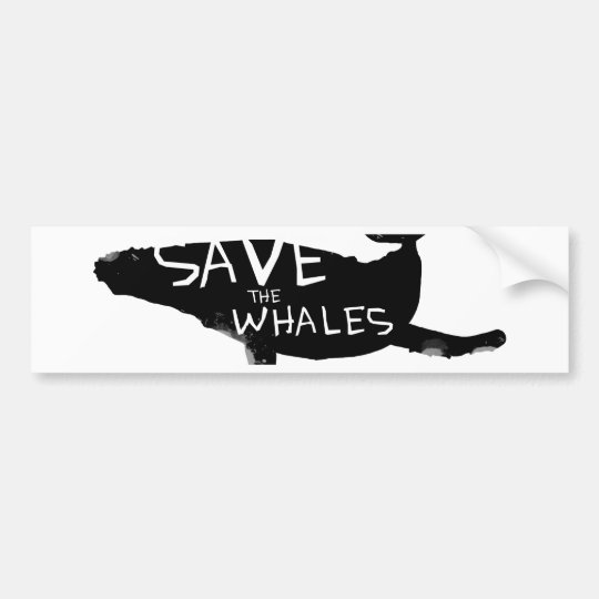 Save the Whales Bumper Sticker | Zazzle.com