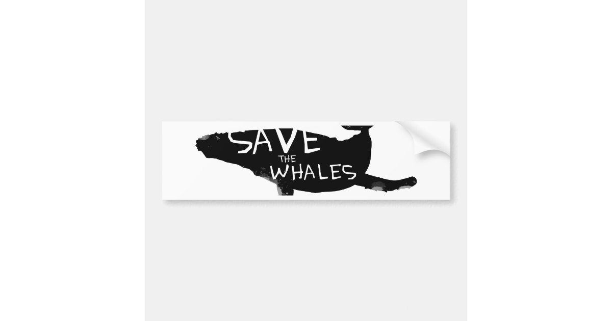 Save the Whales Bumper Sticker | Zazzle