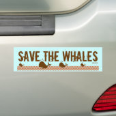 Save The Whales - Environmentally Conscious Bumper Sticker | Zazzle