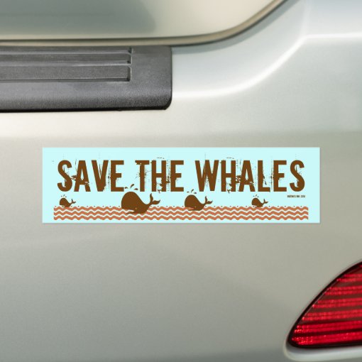 Save The Whales - Environmentally Conscious Bumper Sticker | Zazzle