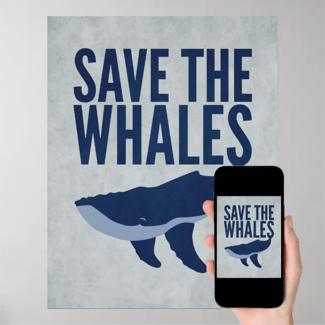 Save the Whales Poster | Zazzle