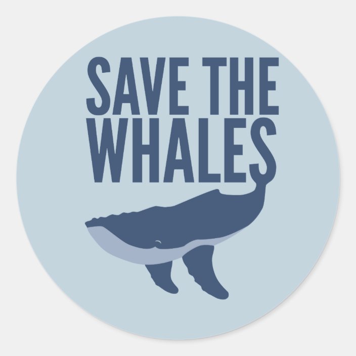 Save the Whales Sticker | Zazzle.com