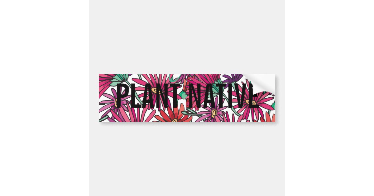 Save Water - Plant Native Bumper Sticker | Zazzle