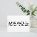 Save Water Shower With Me Postcard | Zazzle