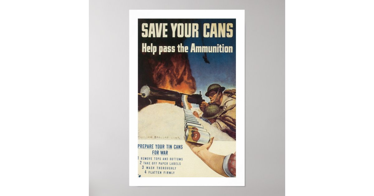 Save Your Cans Poster | Zazzle