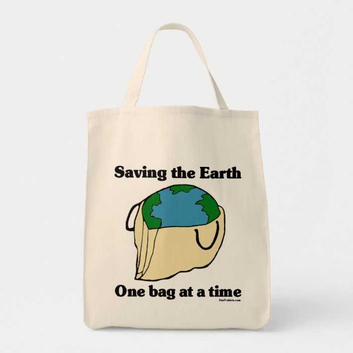 Saving the Earth Organic Tote Bag | Zazzle.com