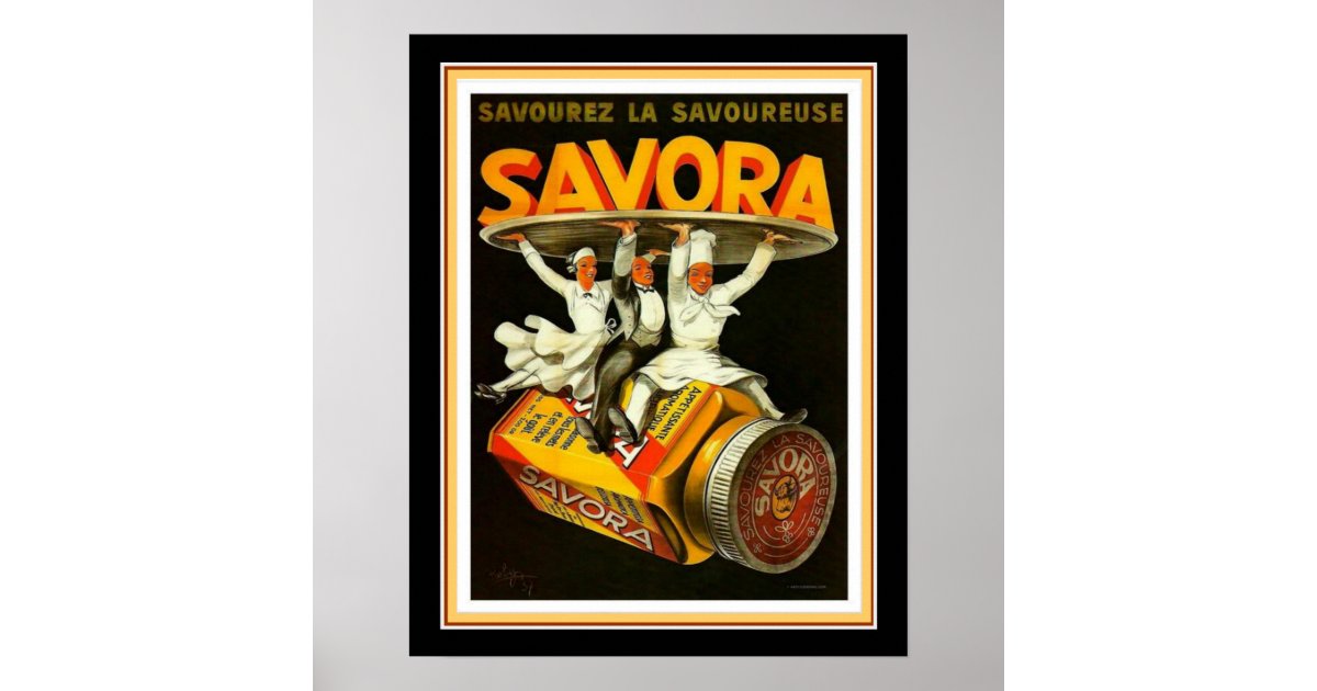 'Savora' French Deco Advertisement 16x20 Poster | Zazzle