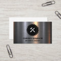 Saw and Tools | Metallic Business Card | Zazzle