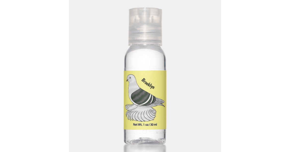 Saxon Shield pigeon bird cartoon illustration Hand Sanitizer | Zazzle