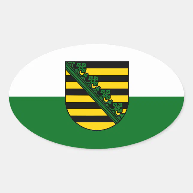 Saxony Oval Sticker | Zazzle