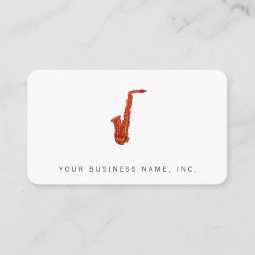 Saxophone Business Card | Zazzle