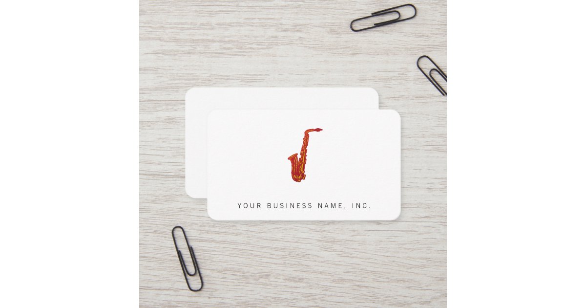 Saxophone Business Card | Zazzle