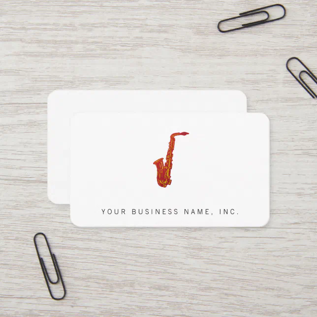 Saxophone Business Card | Zazzle