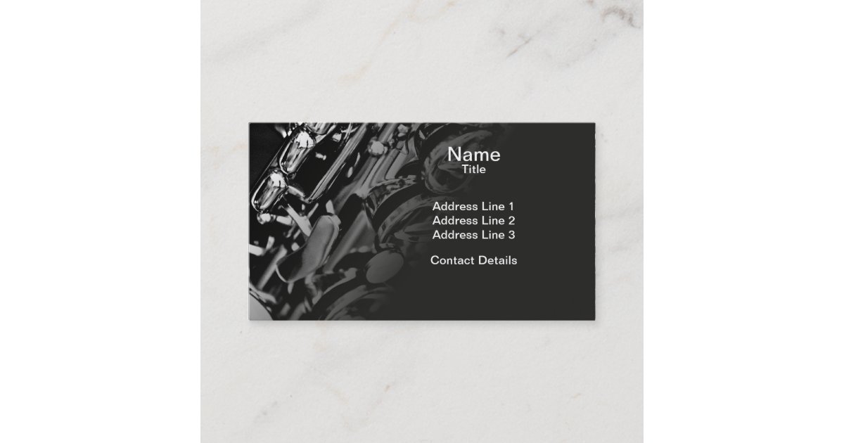 Saxophone Business Card | Zazzle