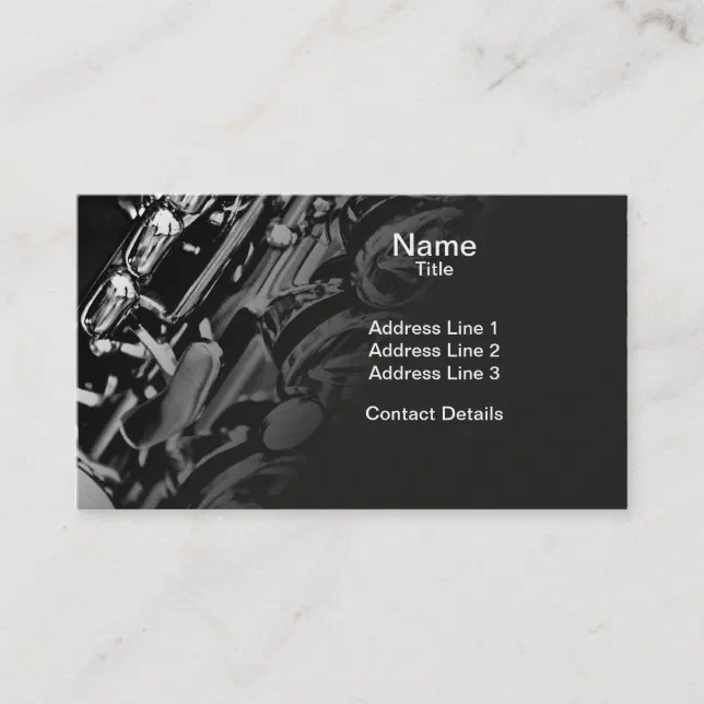 Saxophone Business Card | Zazzle