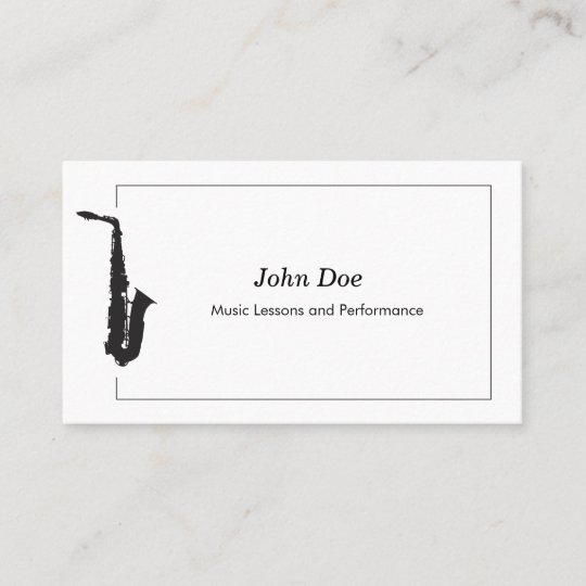 Saxophone Business Card | Zazzle.com