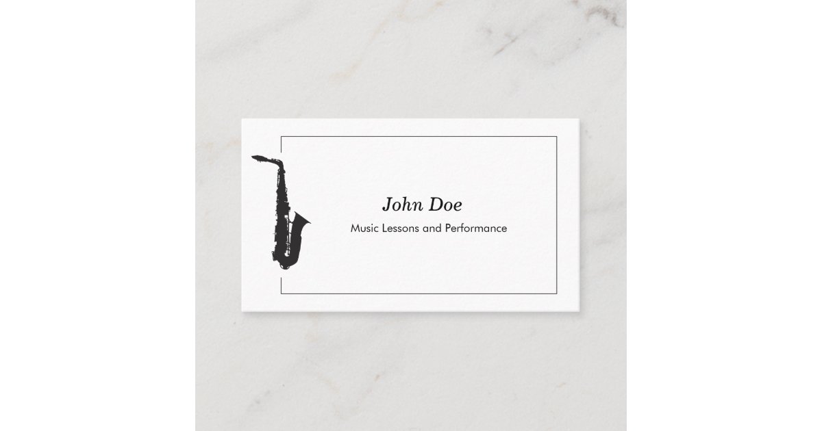 Saxophone Business Card | Zazzle