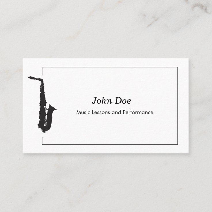 Saxophone Business Card | Zazzle