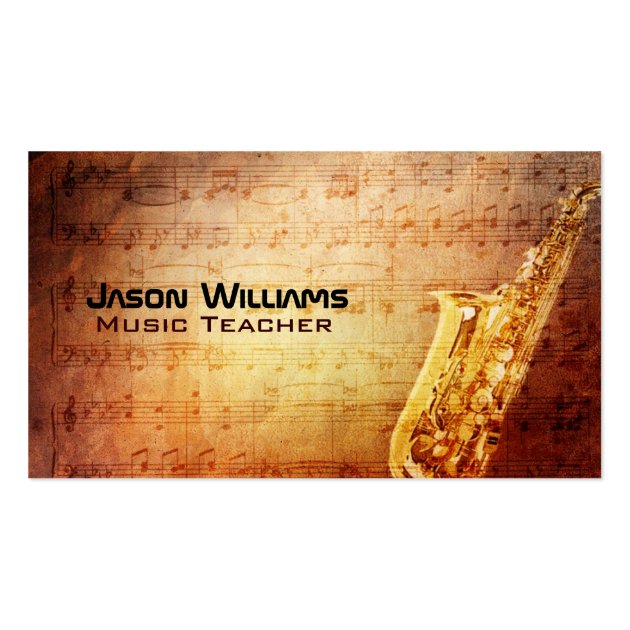 Saxophone Business Cards