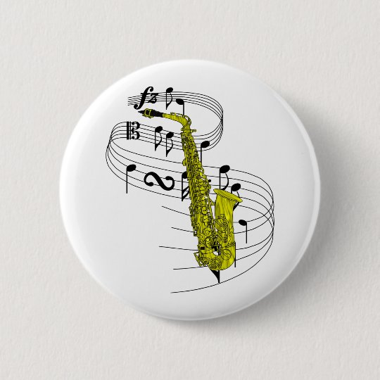 Saxophone Button | Zazzle.com