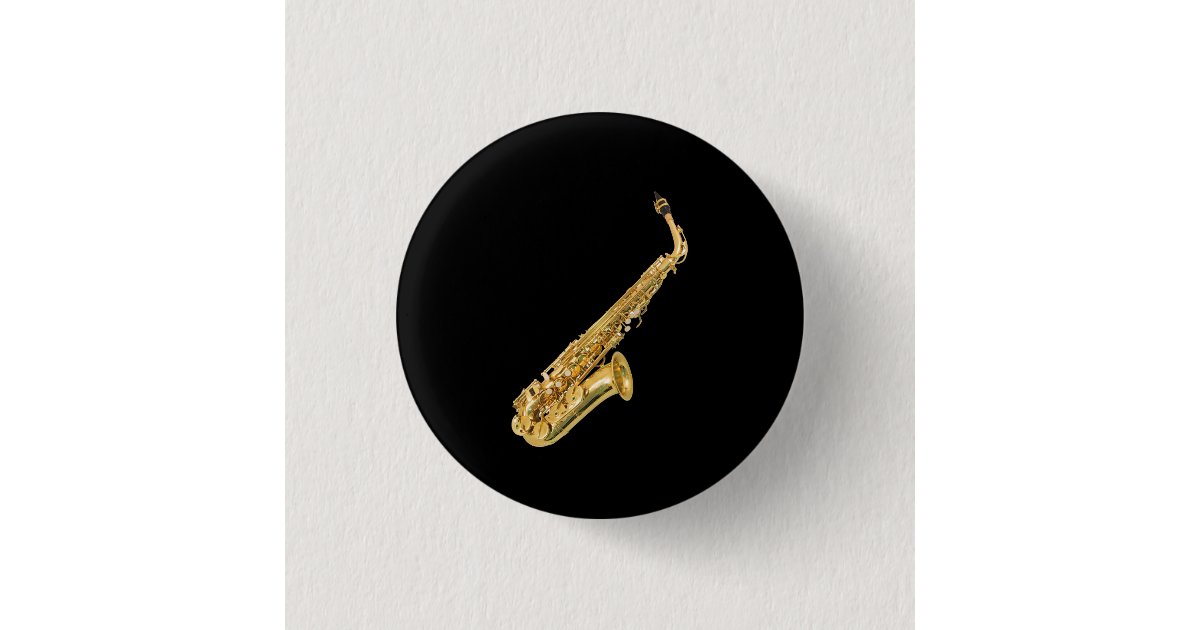 "Saxophone" design gifts and products Pinback Button | Zazzle