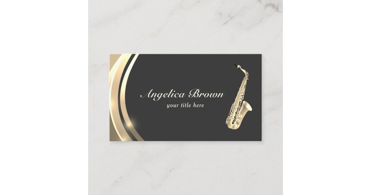 Saxophone Instrument Business Card | Zazzle