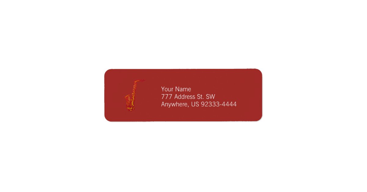 Saxophone Label | Zazzle.com