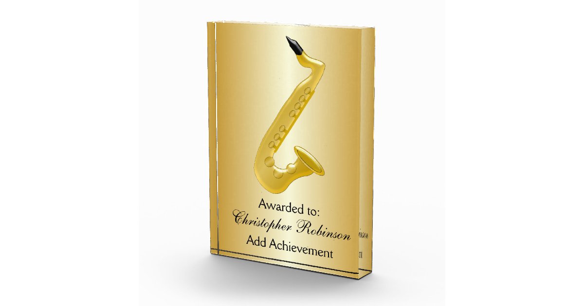 Saxophone Music Award | Zazzle