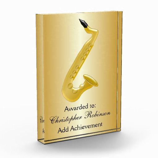 Saxophone Music Award | Zazzle