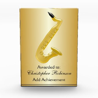Saxophone Music Award | Zazzle