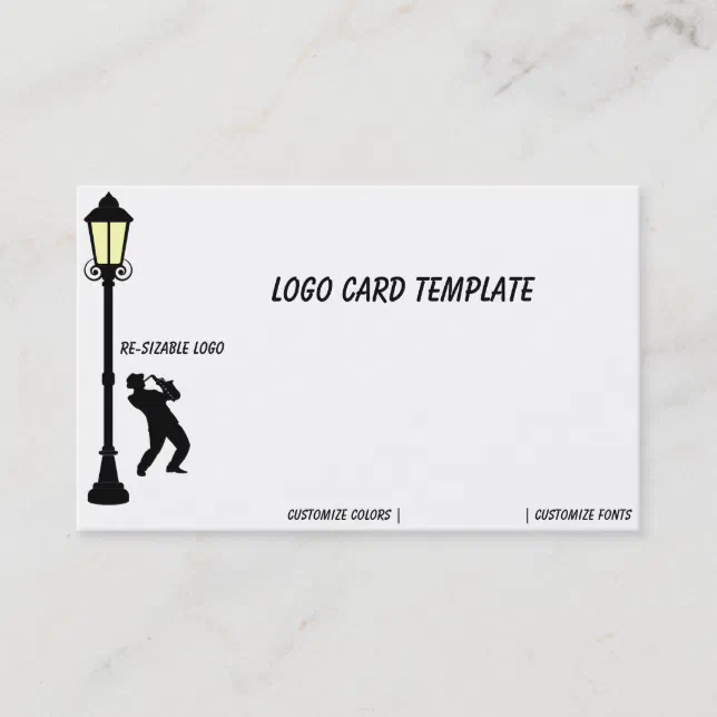 Saxophone Music Logo Business Card | Zazzle