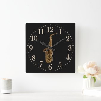 Saxophone Music-lover's Wall Clock | Zazzle