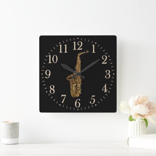 Saxophone Music-lover's Wall Clock | Zazzle