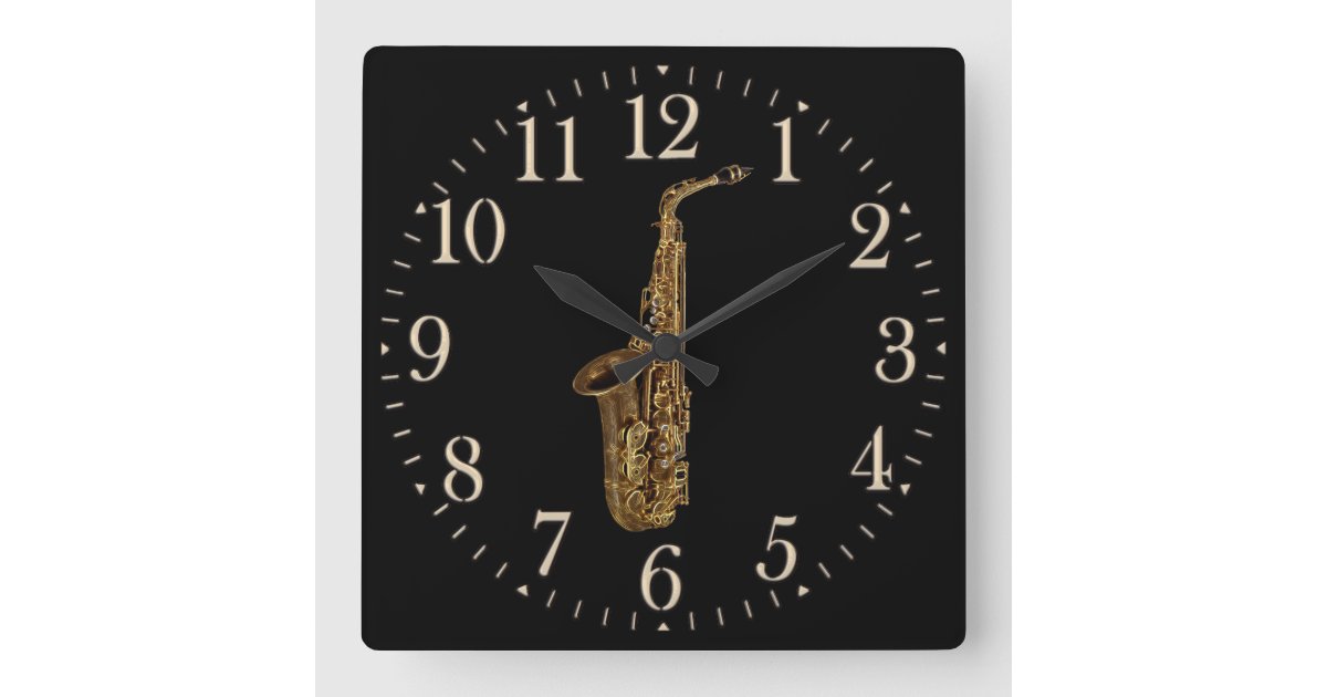 Saxophone Music-lover's Wall Clock | Zazzle