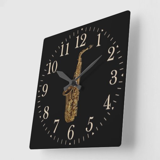 Saxophone Music-lover's Wall Clock | Zazzle
