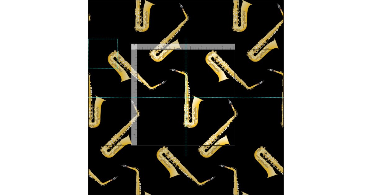 Saxophone Music Musician Room Decor Fabric | Zazzle