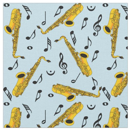 Saxophone Fabric | Zazzle.com