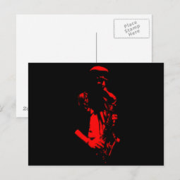 Saxophone Musician Artwork Postcard | Zazzle