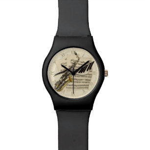 Saxophone Wrist Watches | Zazzle