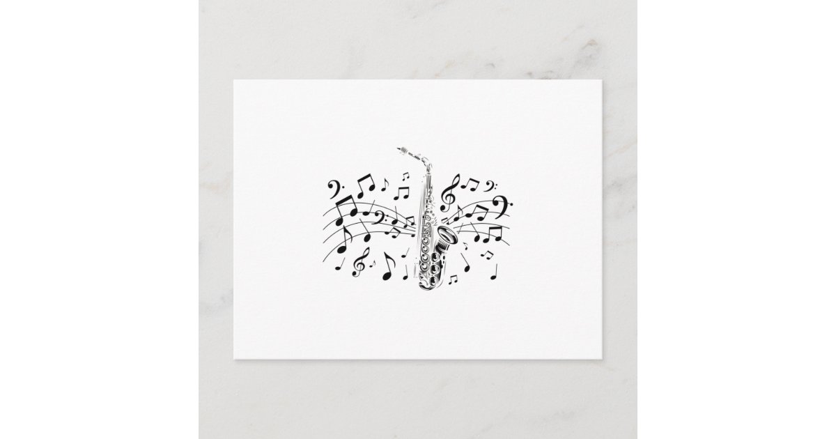 Saxophone Player Musical Instrument Musician Gift Postcard | Zazzle