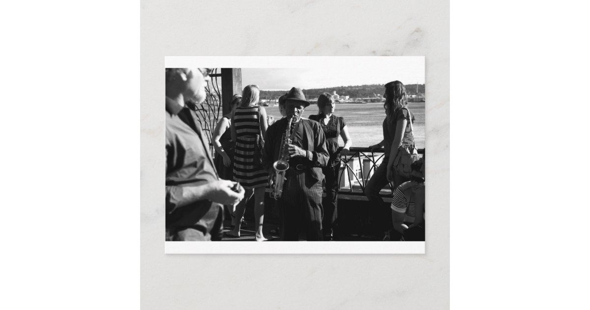 Saxophone Player Postcard | Zazzle